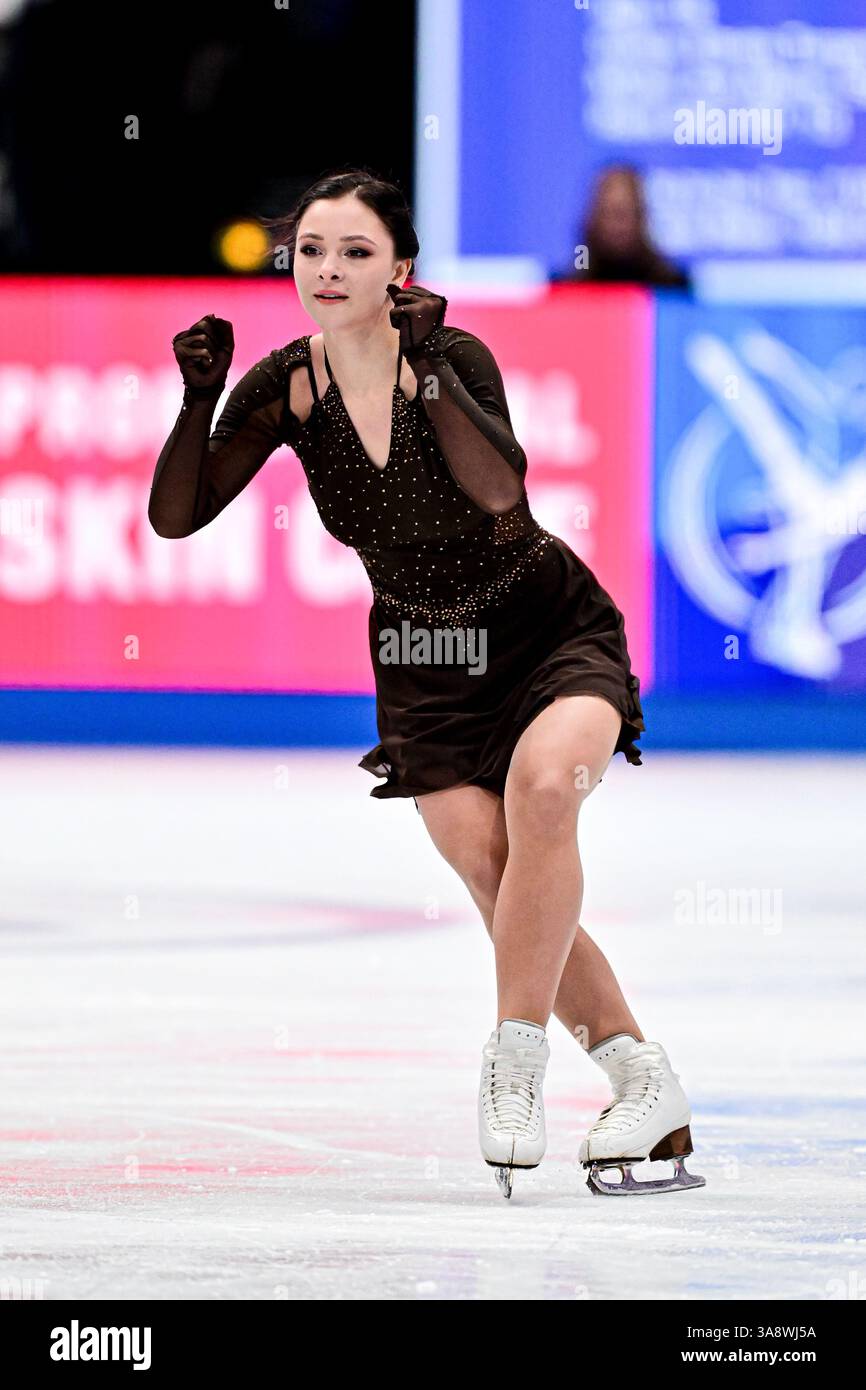 Boston, USA. 28th Mar 2025. Sofia SAMODELKINA (KAZ), during Women Free Skating, at the ISU World ...