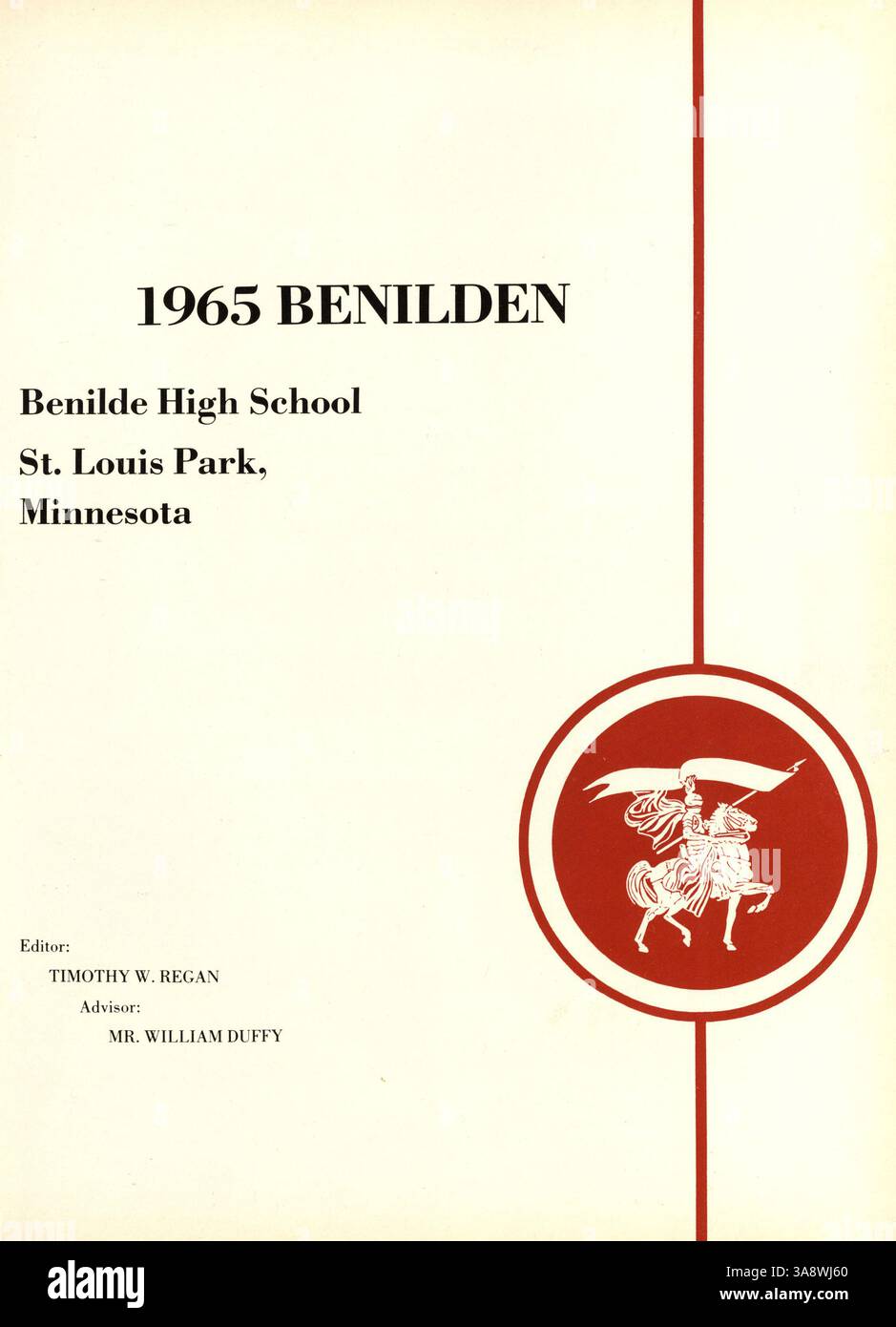 The 1965 Benilde High School yearbook highlights the student body, teachers, sports teams, clubs ...