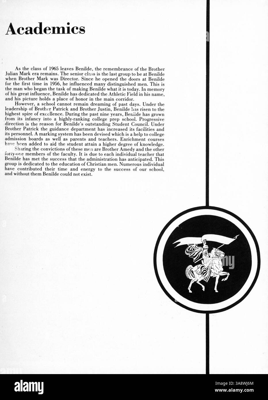 The 1965 Benilde High School yearbook showcases the students, teachers, clubs, athletics, and ...