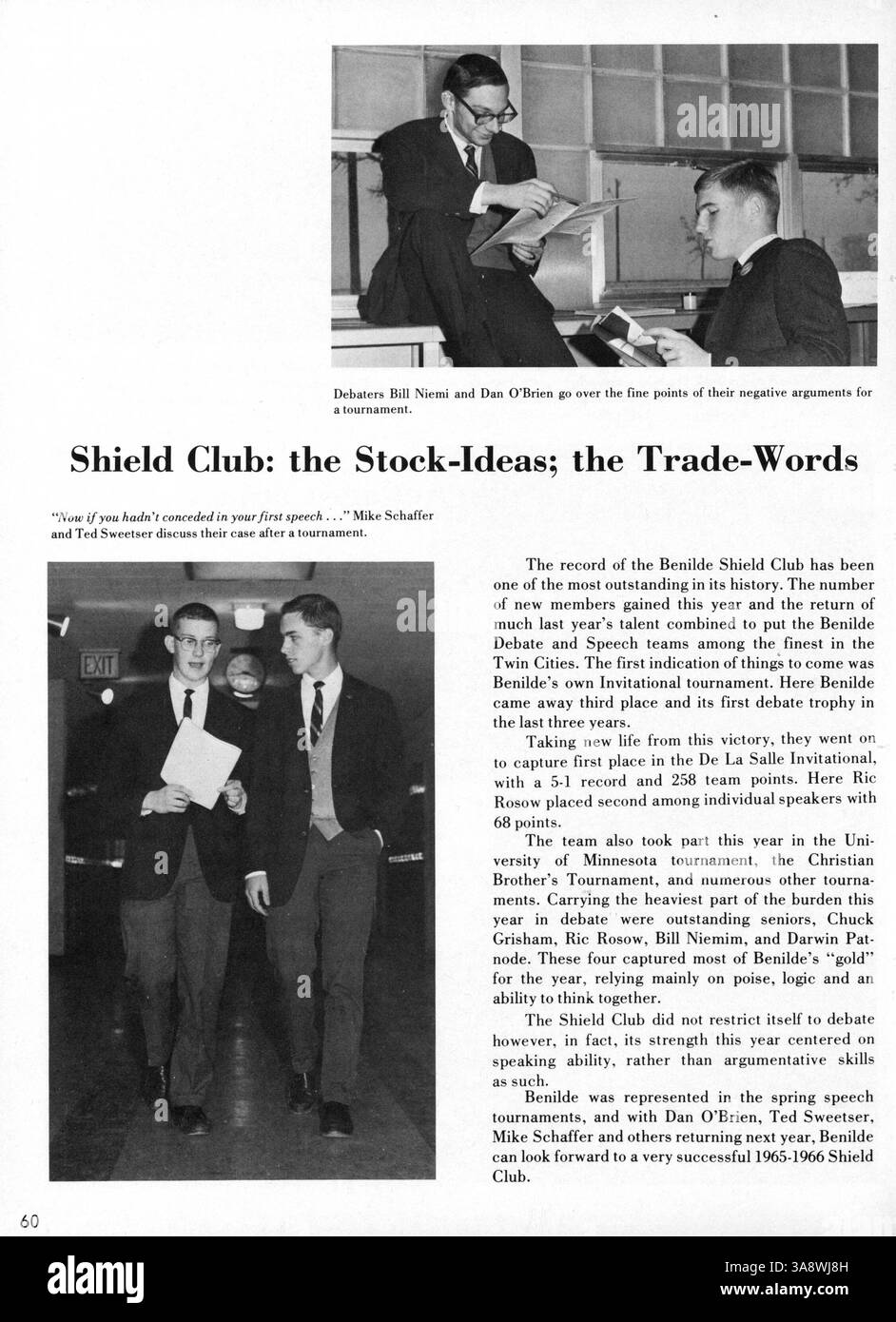 This 1965 yearbook from Benilde High School documents student and ...