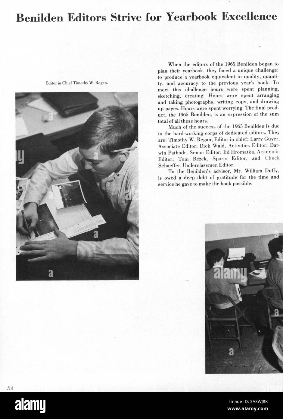This 1965 Benilde High School Yearbook features a complete overview of student life, including ...