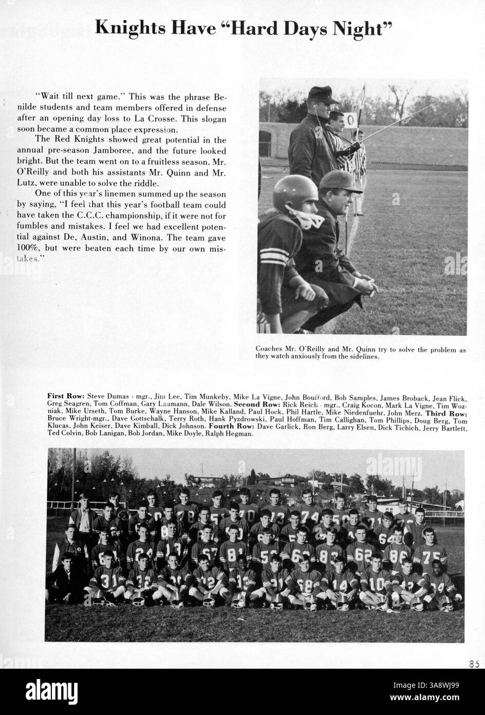This benilde high yearbook from 1965 highlights major student ...