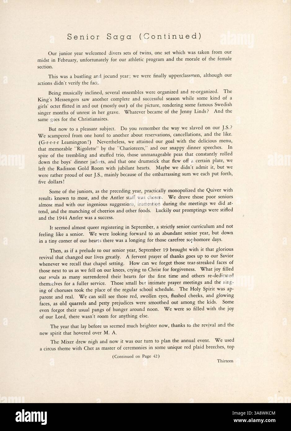 The 1945 'Antler' yearbook from Minnehaha Academy captures the ...