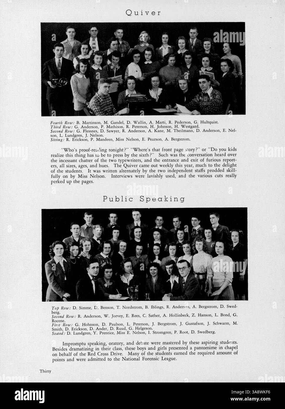 The 1945 'Antler' yearbook from Minnehaha Academy showcases students ...
