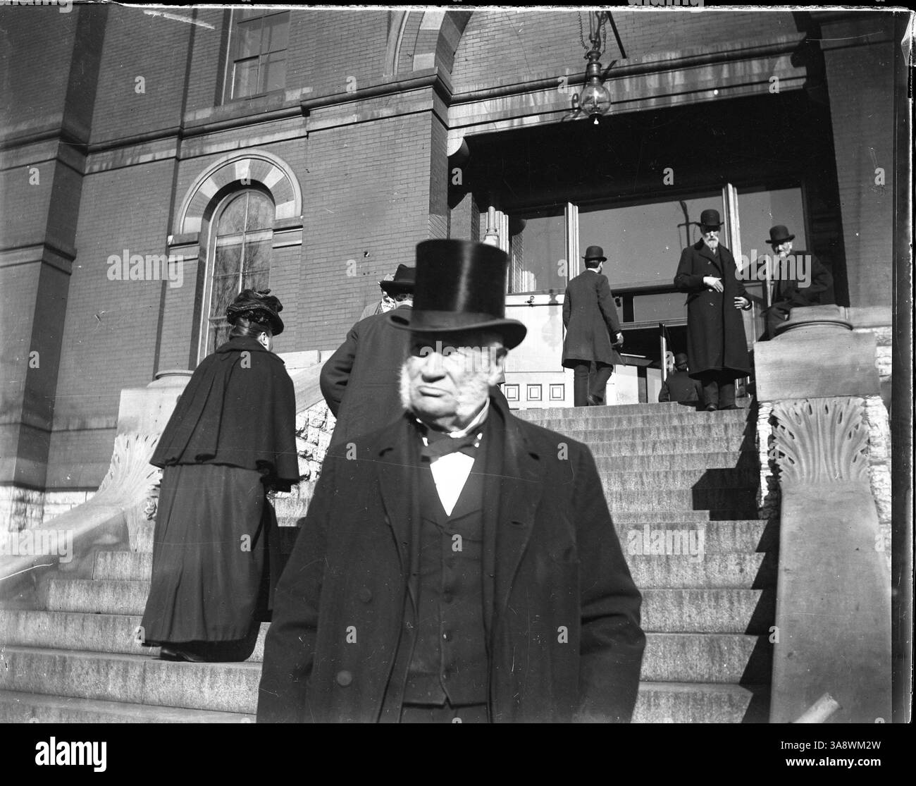 Governor Alexander Ramsey is pictured on the steps of the Minnesota ...
