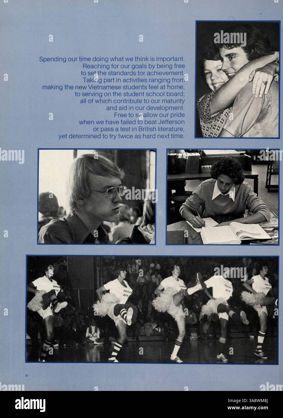 The 1976 edition of edina west highs yearbook hi-res stock photography ...