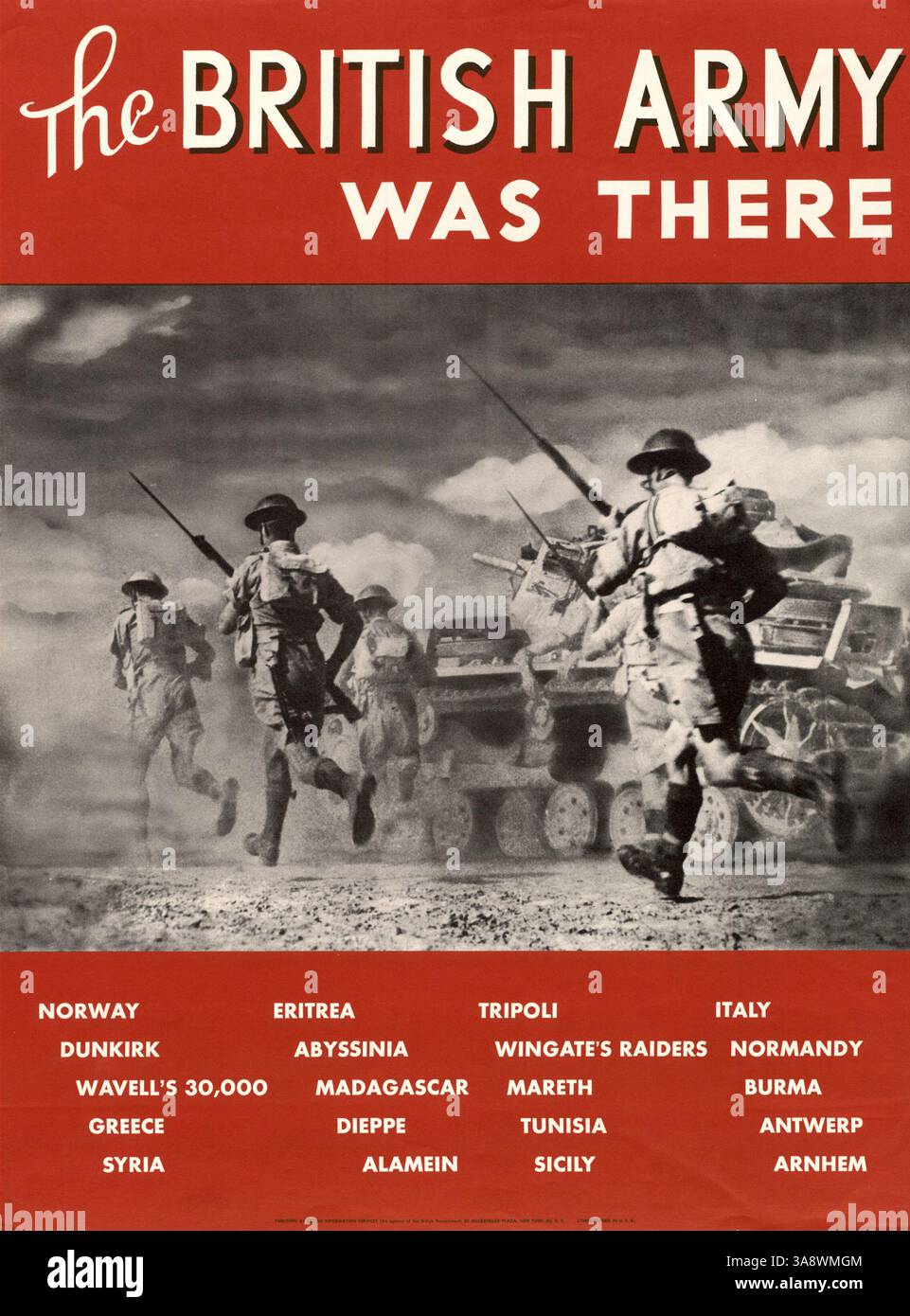 This historical photograph depicts British Army soldiers running ...