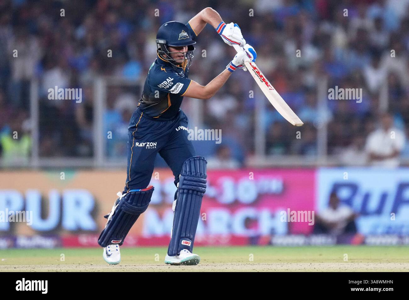 Gujarat Titans' captain Shubman Gill bats during the Indian Premier ...