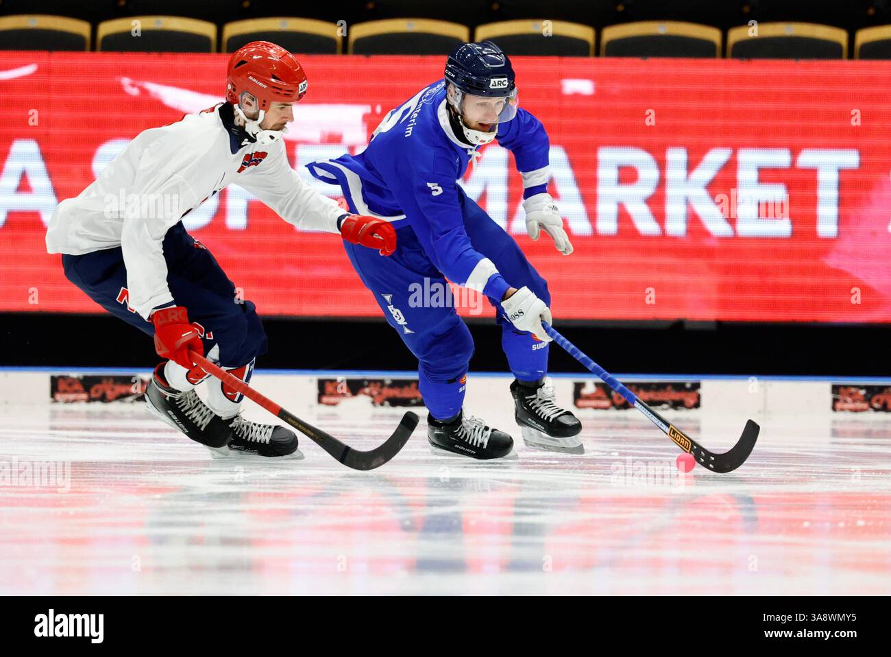 Norway's Jesper Wilhelmsen Tho and Finland's Jaakko Hyvönen during ...