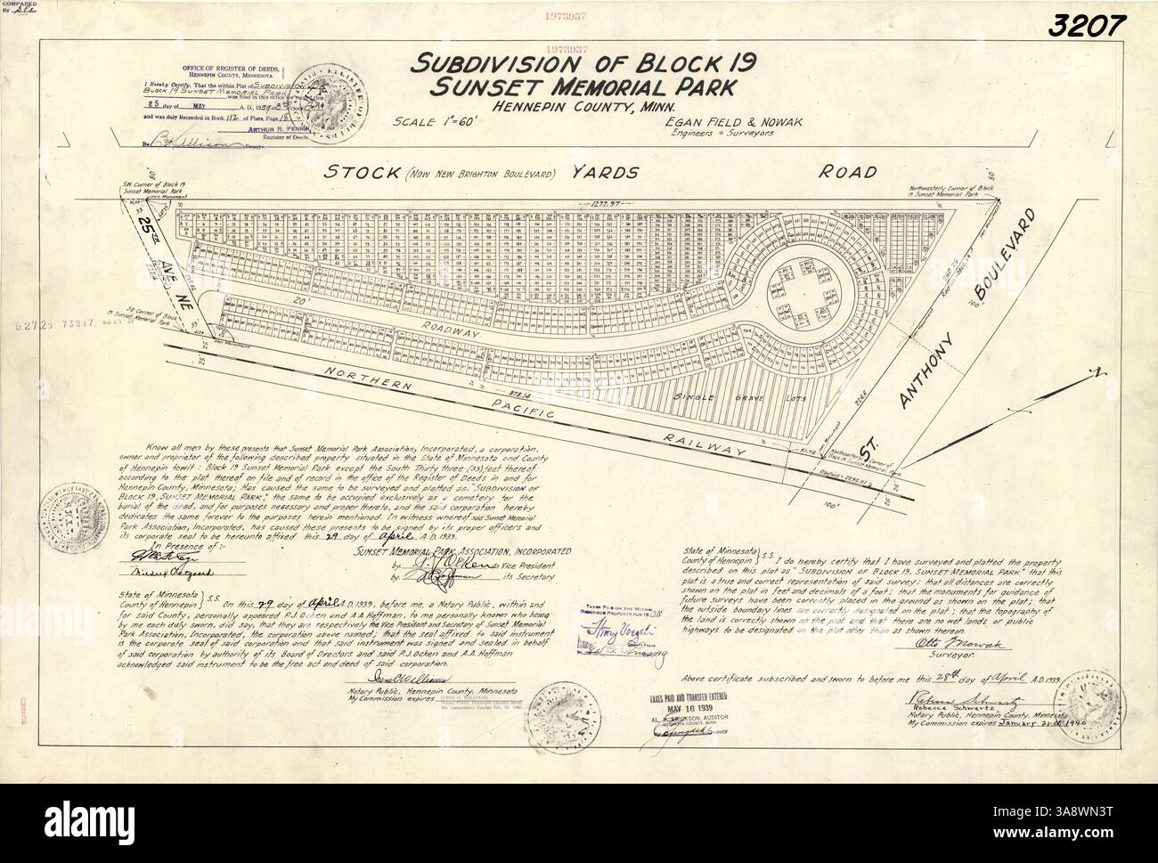 The subdivision of Block 19 at Sunset Memorial Park is a designated ...