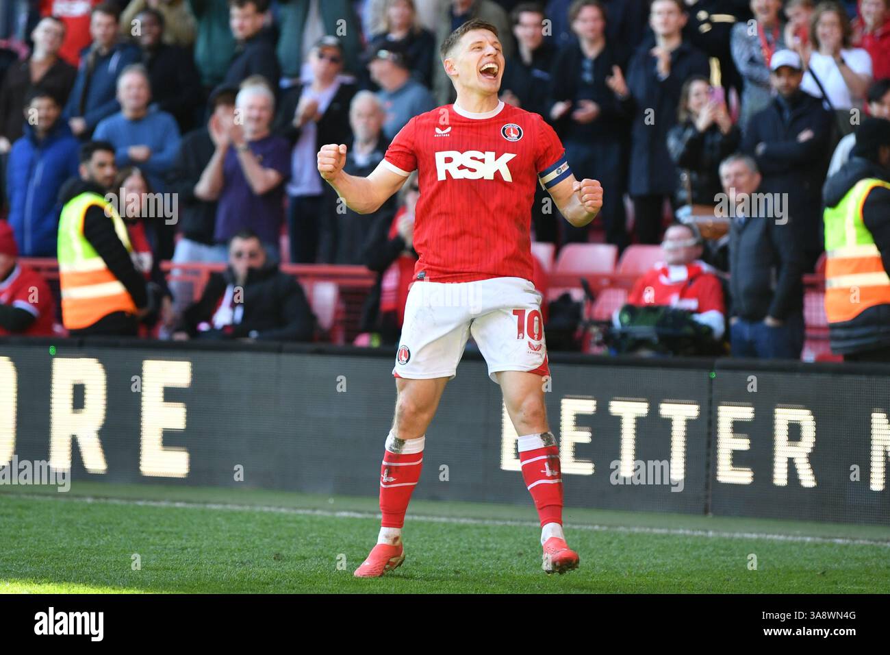 London, England. 29th Mar 2025. Greg Docherty celebrates after the Sky ...
