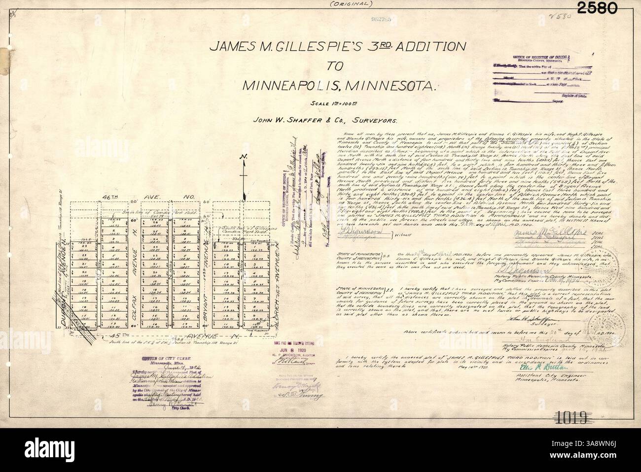 James M. Gillespie's 3rd Addition was a development in Minneapolis ...