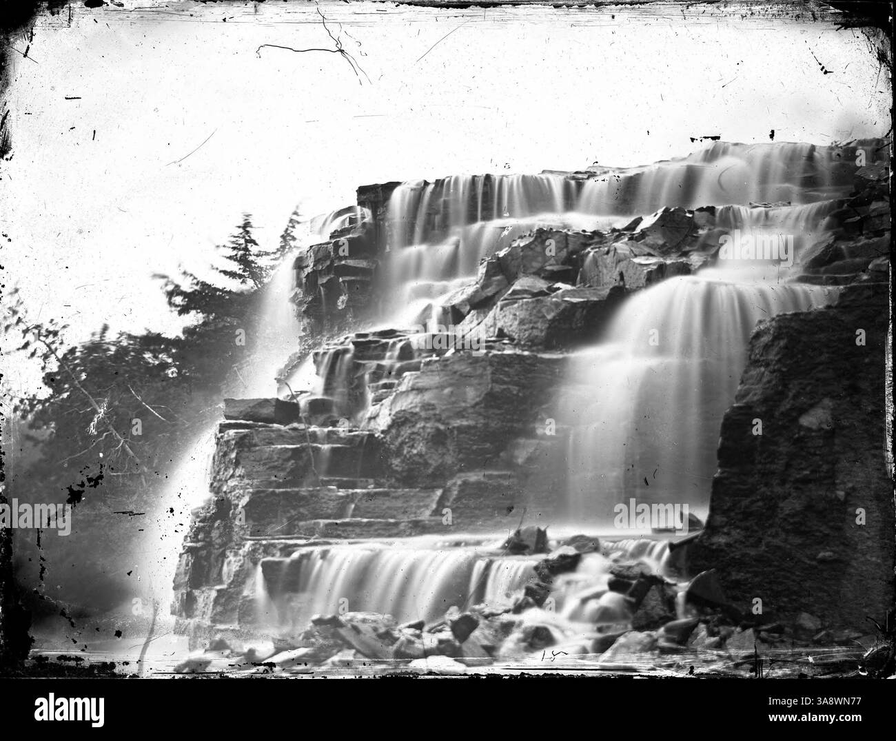 The silver cascade emptied into the mississippi river near 13th hi-res ...