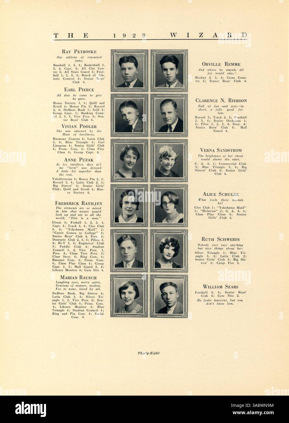 Edison High School’s 1929 yearbook, 'Wizard,' captures a snapshot of the 1928-1929 school year ...