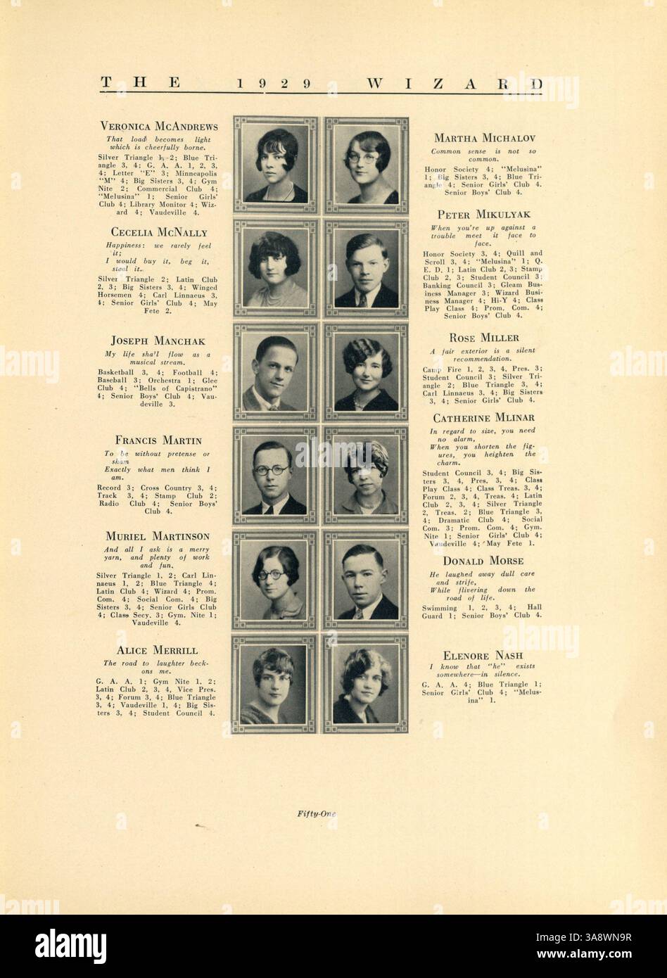 Edison High School’s 1929 yearbook, 'Wizard,' documents key moments of the 1928-1929 school year ...
