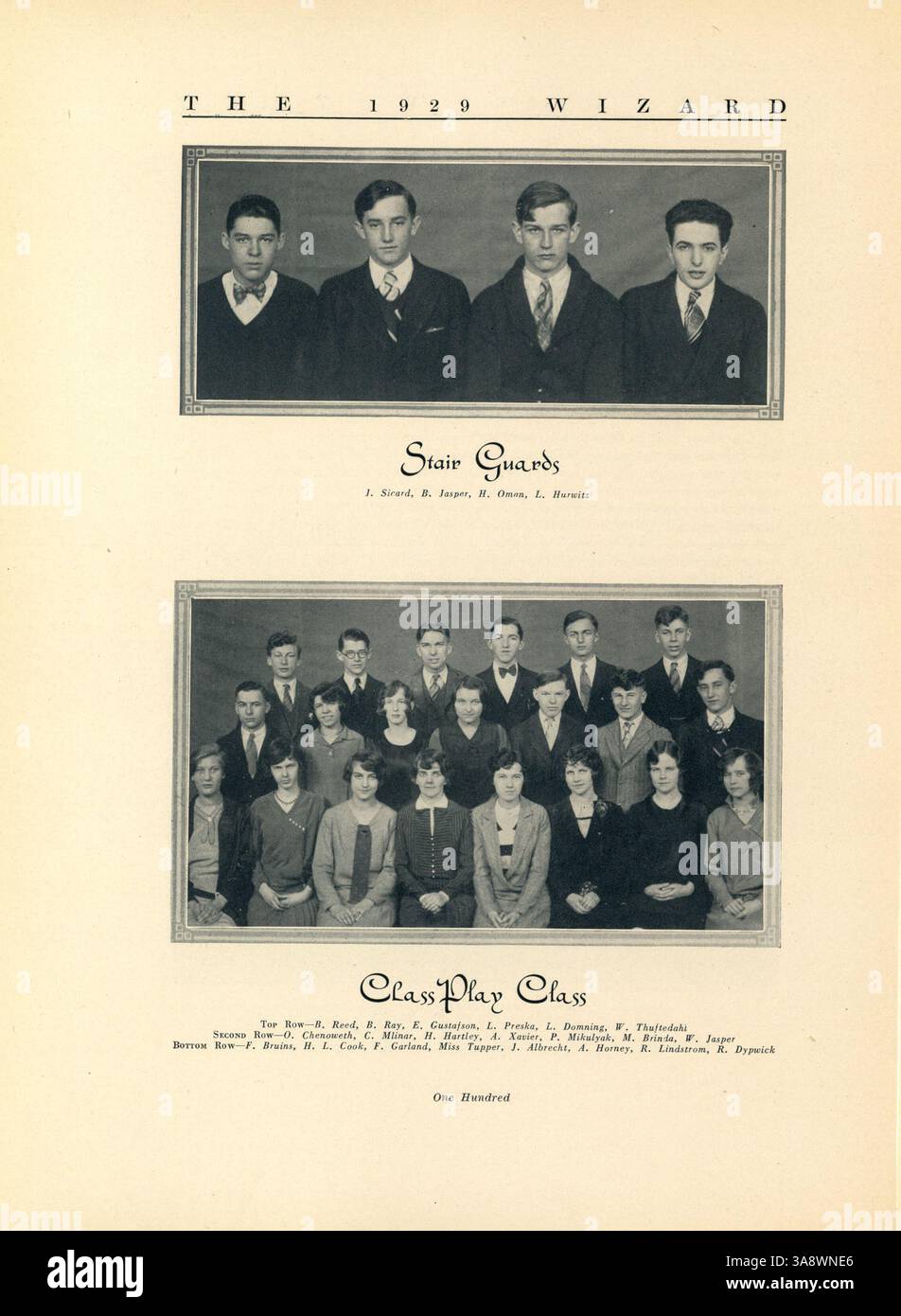 The 'Wizard' yearbook of Edison High School, 1929, highlights student activities, faculty ...