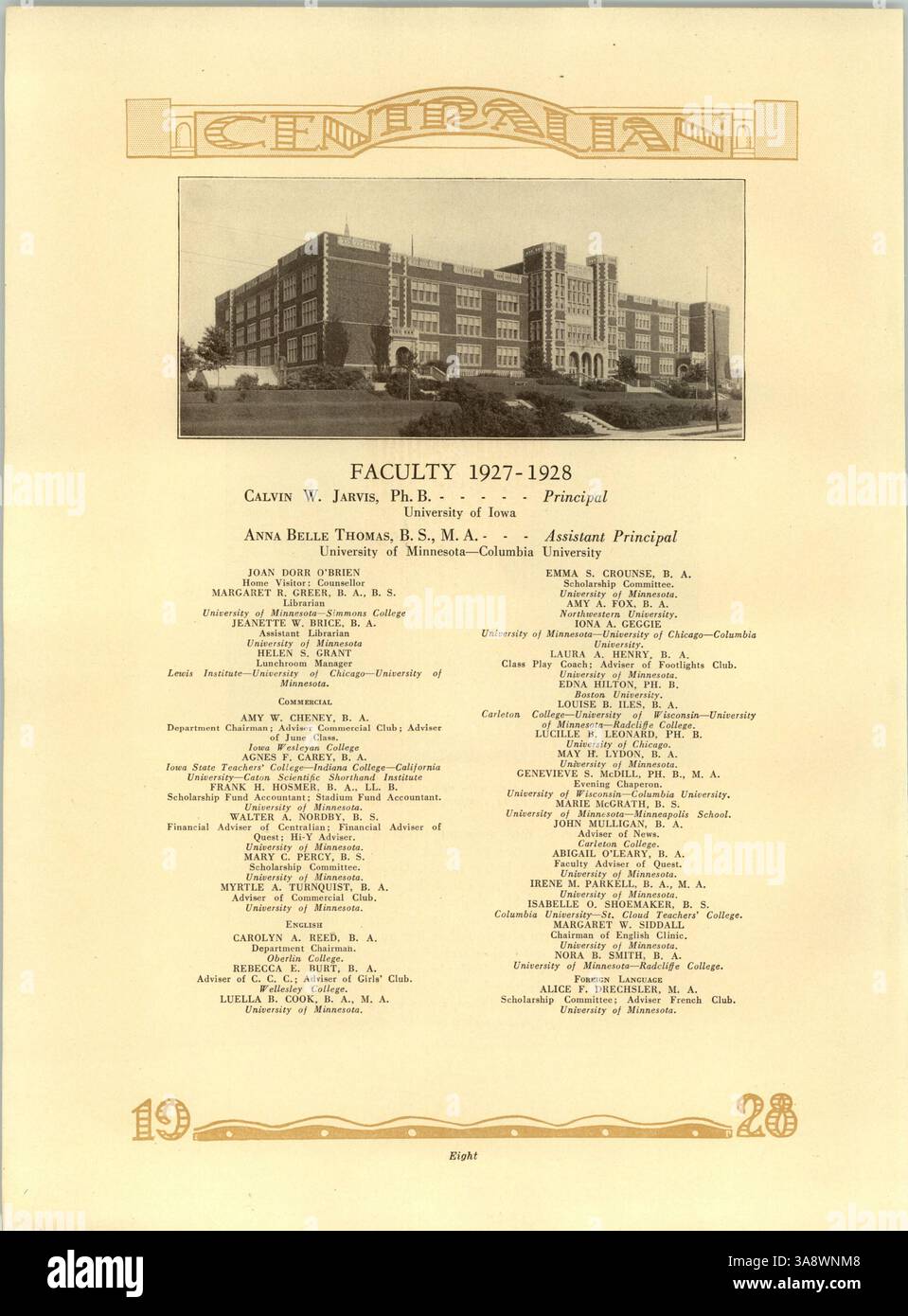 This 1928 'Centralian' yearbook from Central High School features key ...