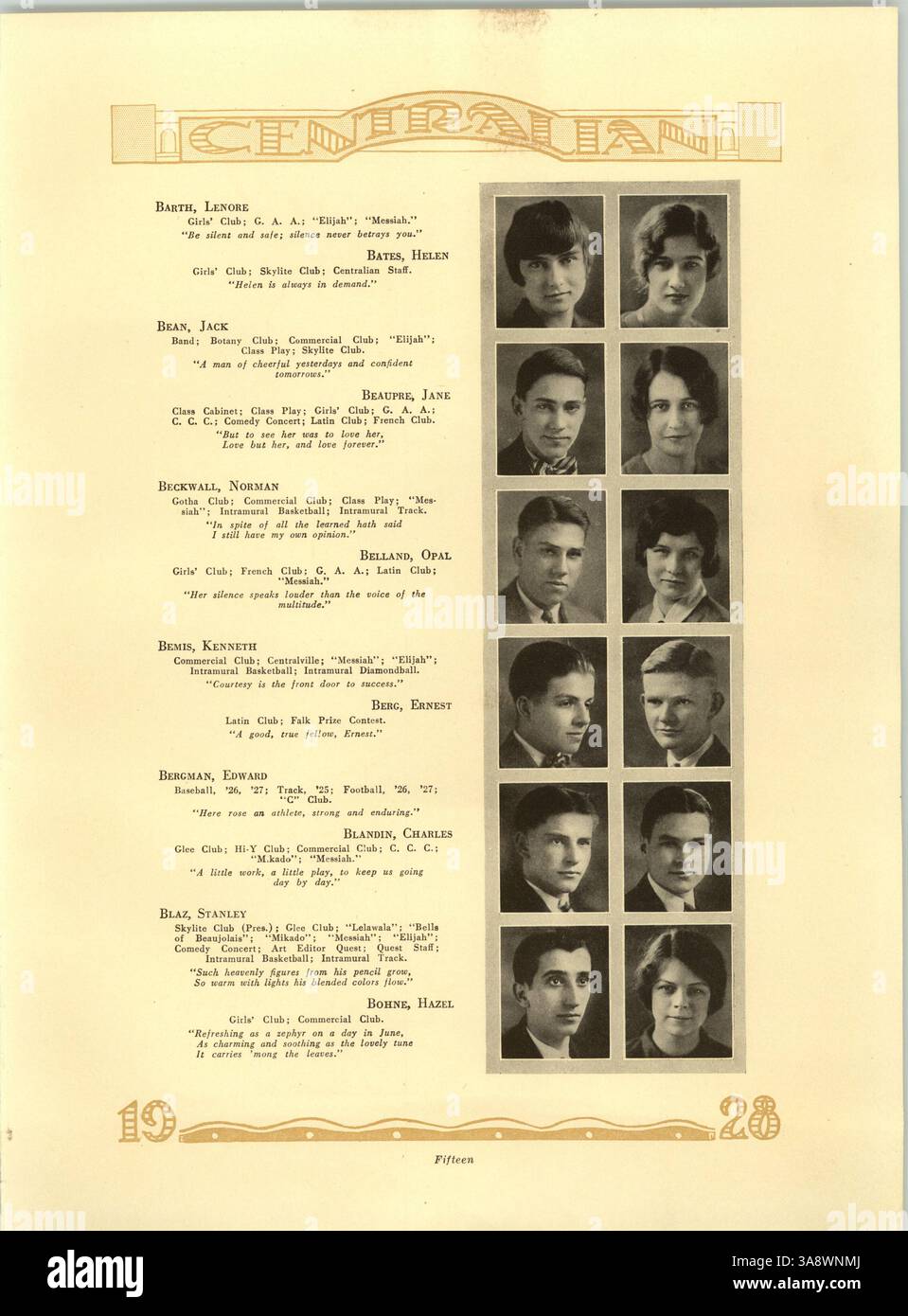 This edition of the 1928 'Centralian' yearbook records key events ...