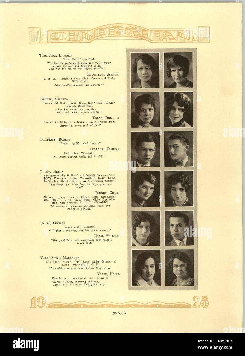 The 1928 Centralian yearbook showcases a comprehensive view of Central ...