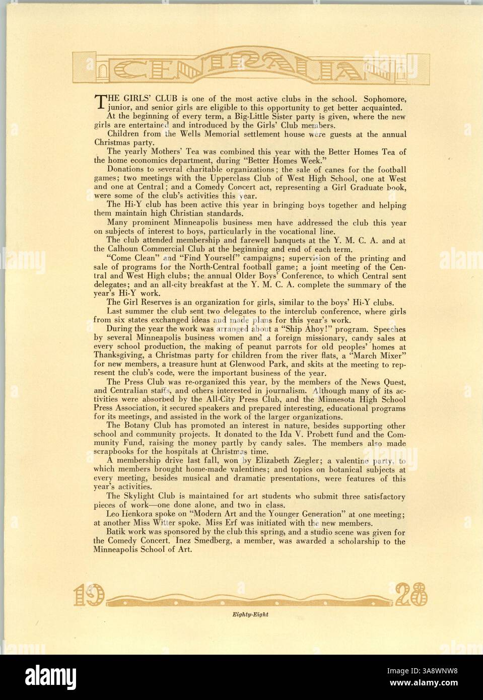 The centralian yearbook of 1928 offers a comprehensive record of hi-res ...