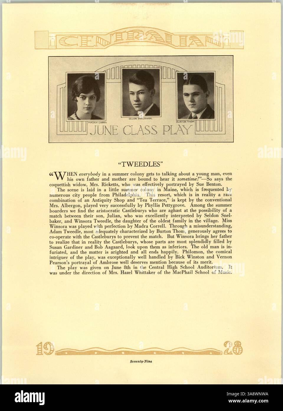 The 1928 Centralian yearbook from Central High School captures the ...