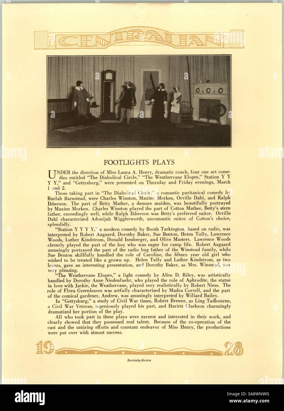 This 1928 centralian yearbook captures the academic achievements hi-res ...
