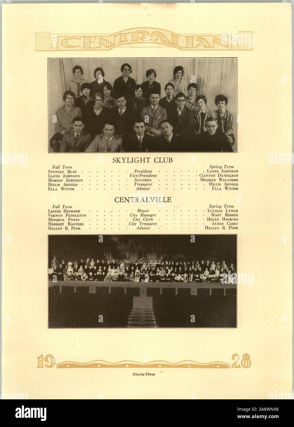 The 1928 Centralian yearbook documents the life of Central High School ...