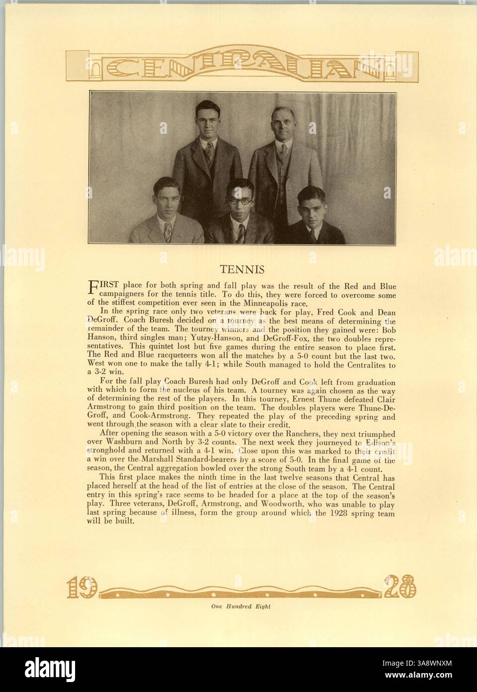 This 1928 Centralian yearbook from Central High School documents the ...