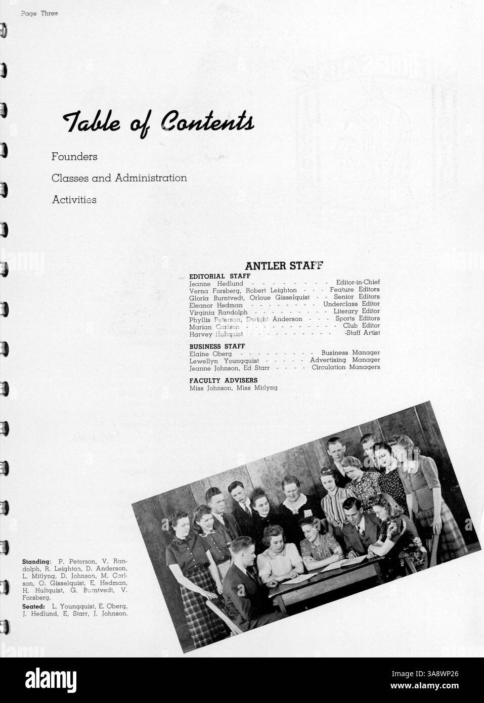 This 1939 Antler yearbook from Minnehaha Academy features students, teachers, athletic teams ...