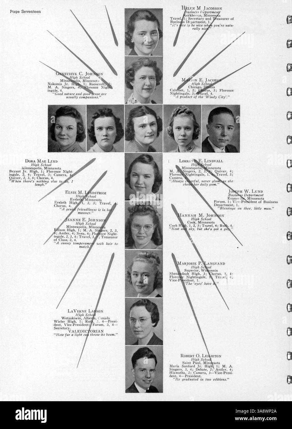 This 1939 Antler yearbook from Minnehaha Academy documents the school's academic, social, and ...