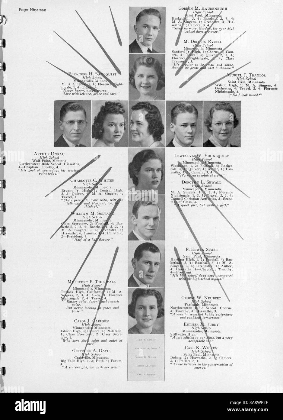 This edition of the 1939 Antler yearbook from Minnehaha Academy documents key moments from the ...