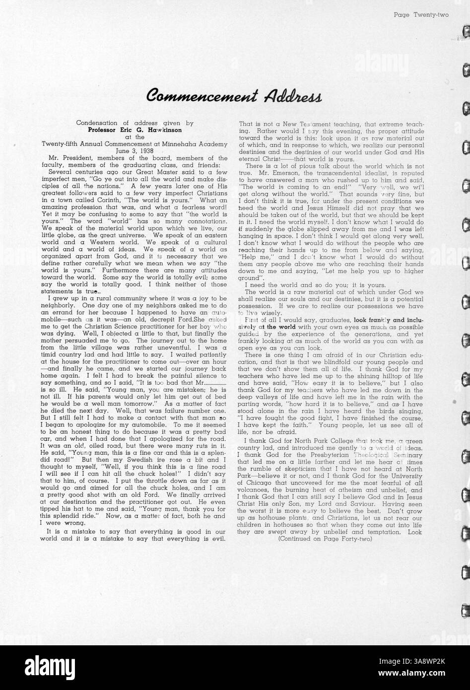 The 1939 edition of Minnehaha Academy's Antler yearbook captures a snapshot of student life ...