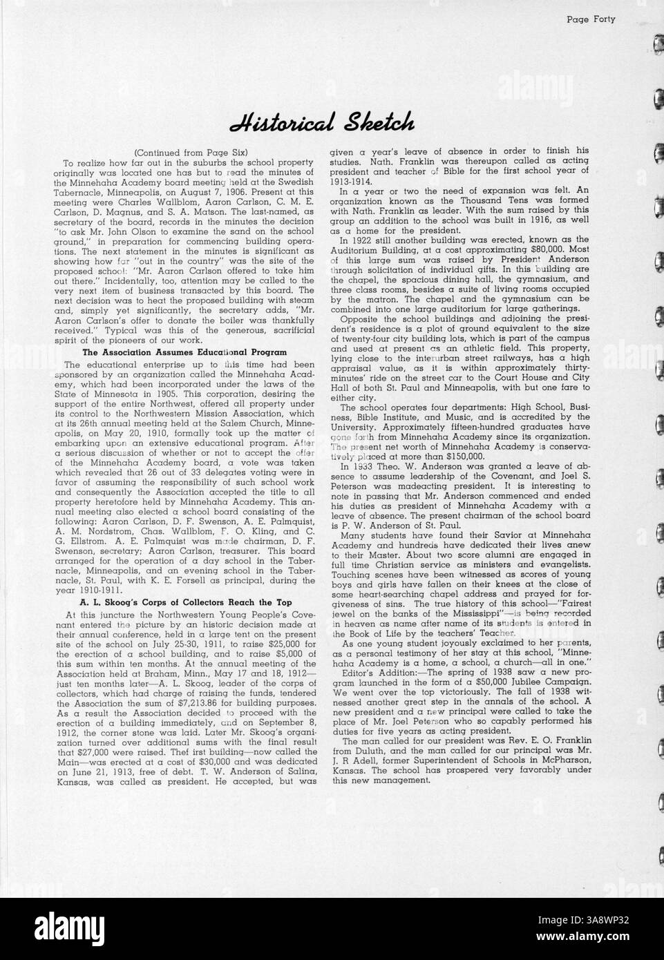 The 1939 edition of minnehaha academys antler yearbook captures hi-res stock photography and ...