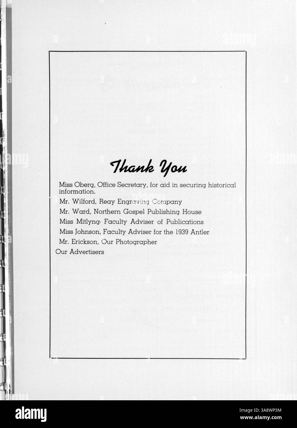 The 1939 edition of the Antler yearbook from Minnehaha Academy captures significant moments from ...