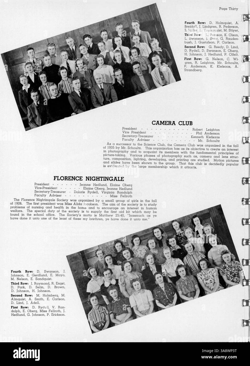This edition of the 1939 antler yearbook from minnehaha academy hi-res stock photography and ...