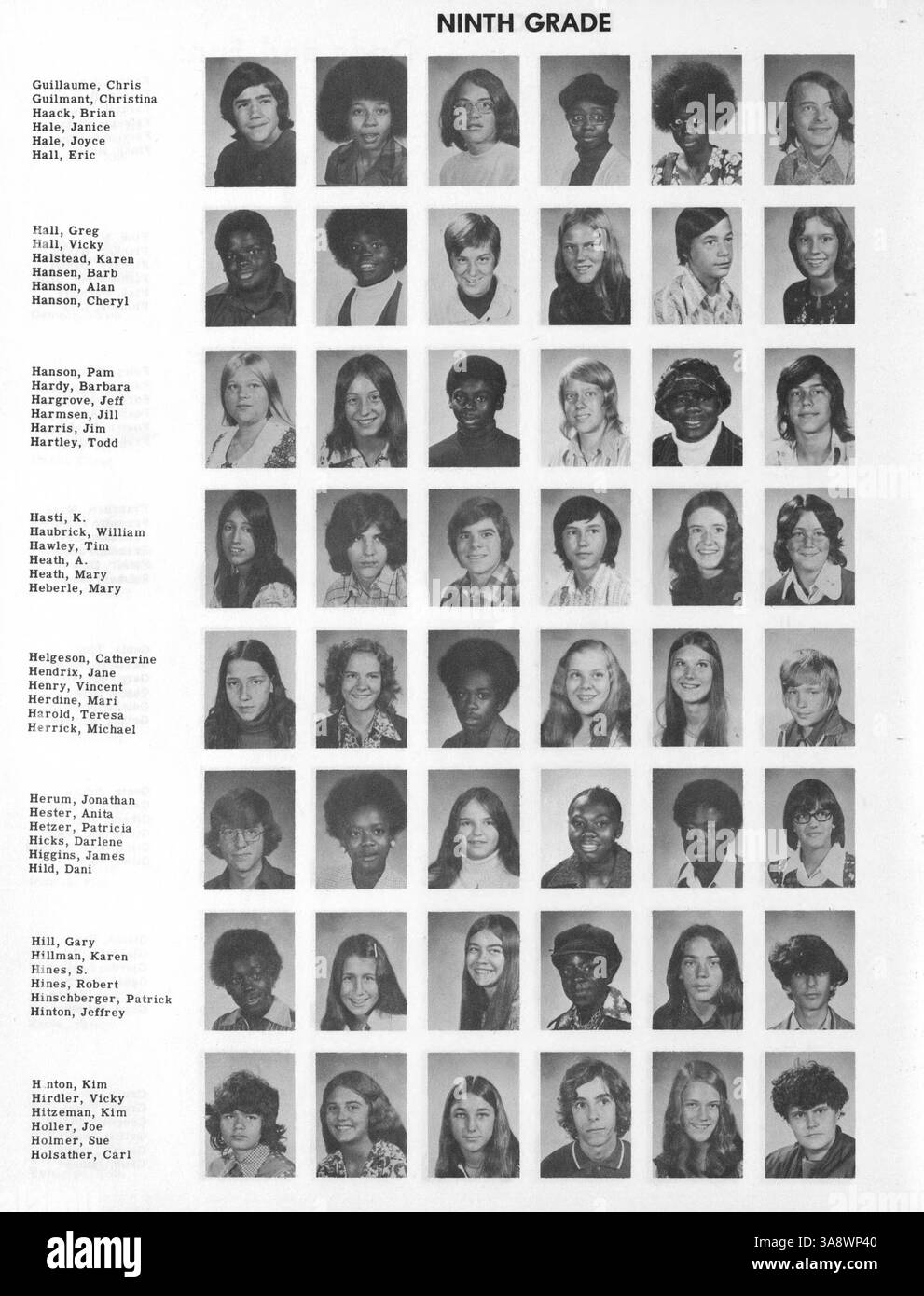 The 1974 ramsey junior high yearbook captures portraits of students hi ...