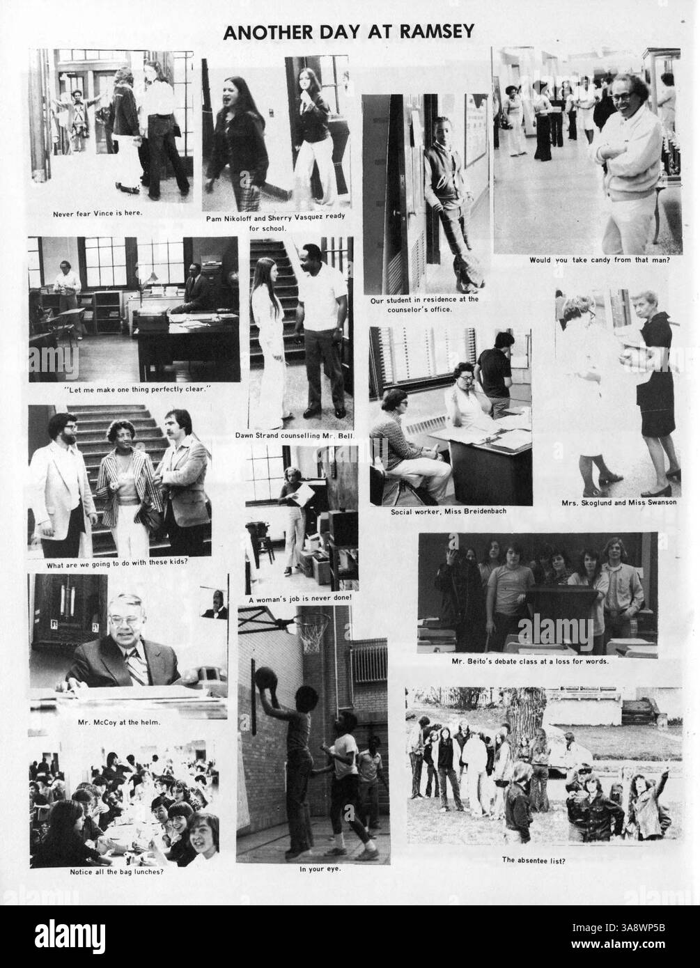 This 1974 yearbook from Ramsey Junior High School highlights student ...