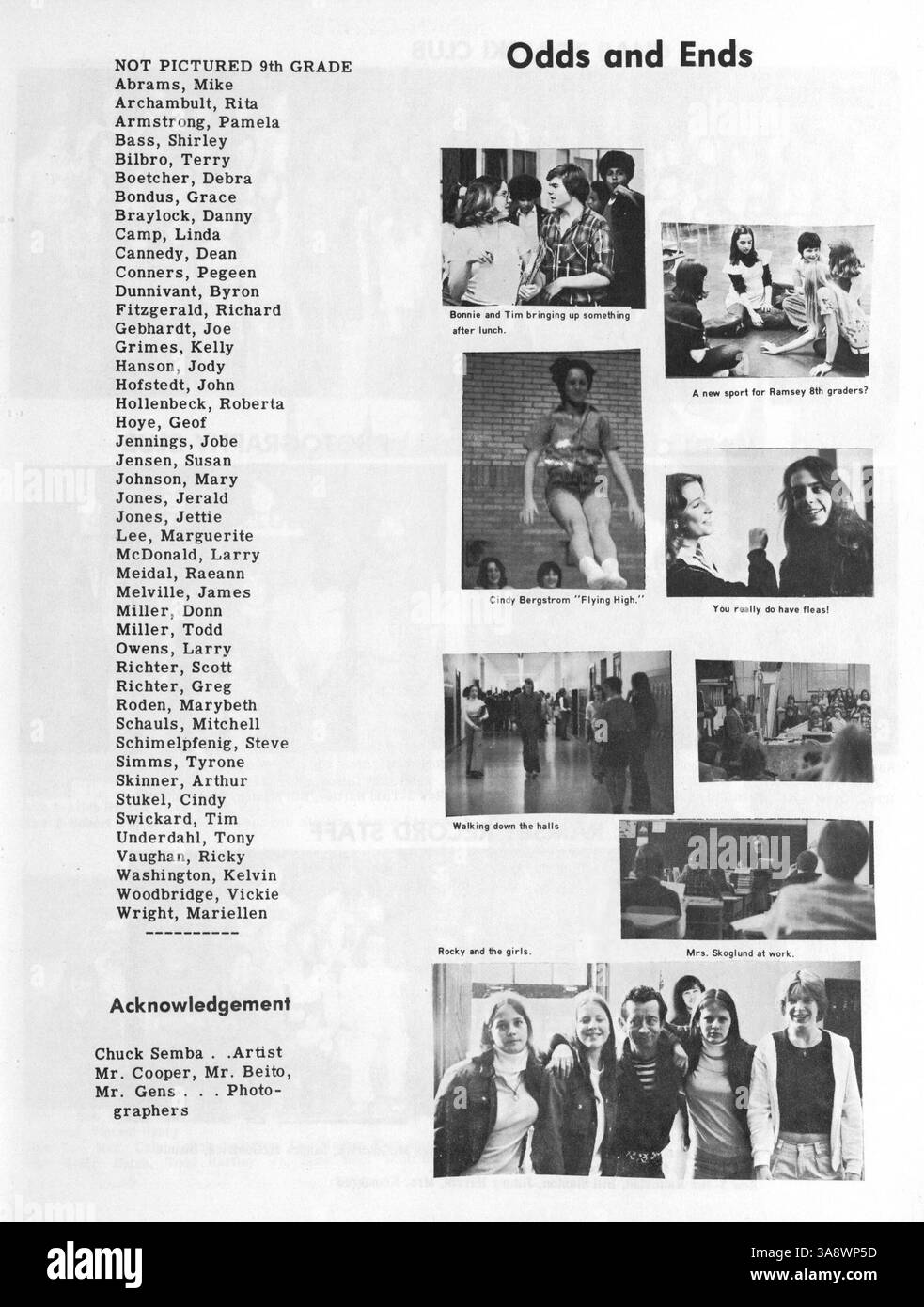 This yearbook from Ramsey Junior High School documents the students ...