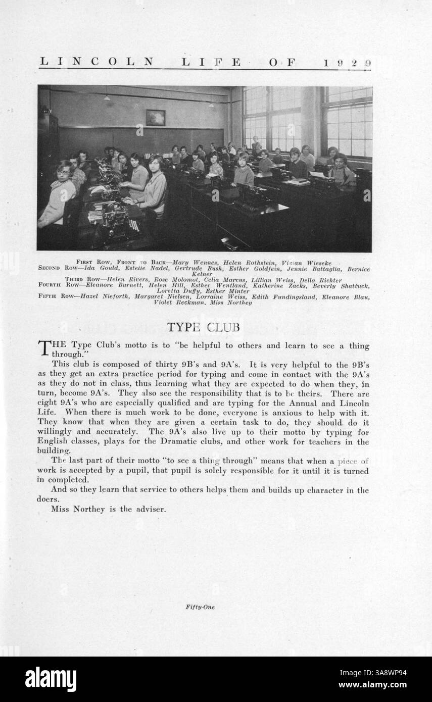The 1929 Lincoln Jr. High Yearbook features the students, teachers, and ...
