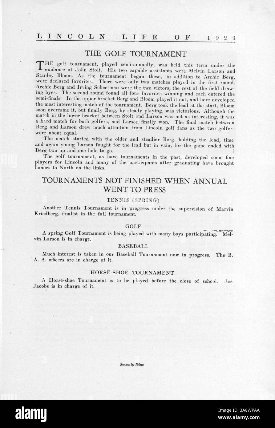 The 1929 yearbook from Lincoln Jr. High documents the school year 1928 ...