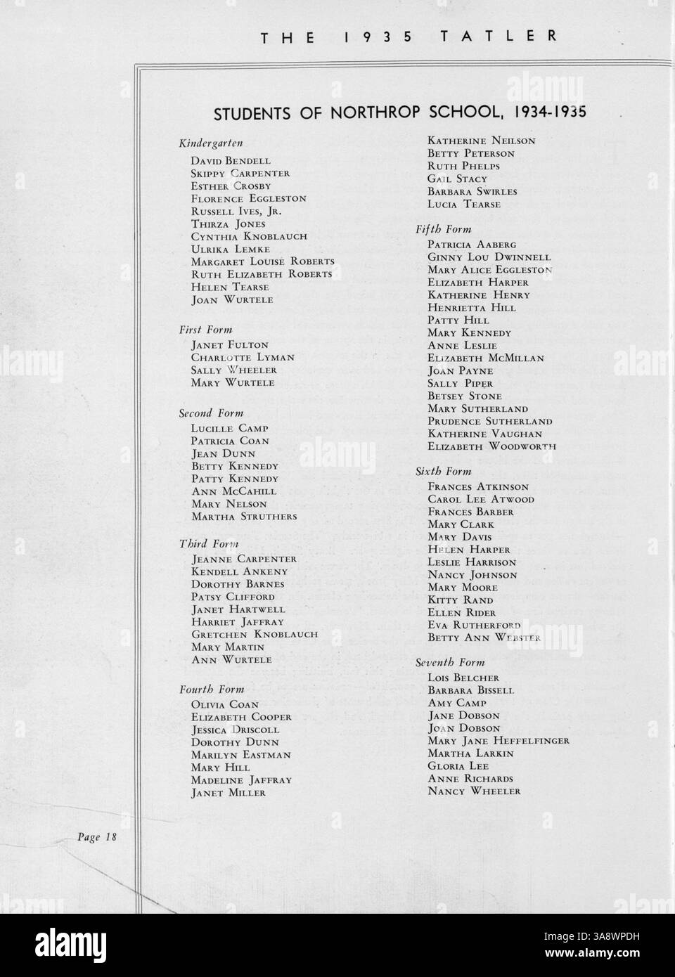 This 1935 edition of the 'Tatler' yearbook from Northrop Collegiate ...