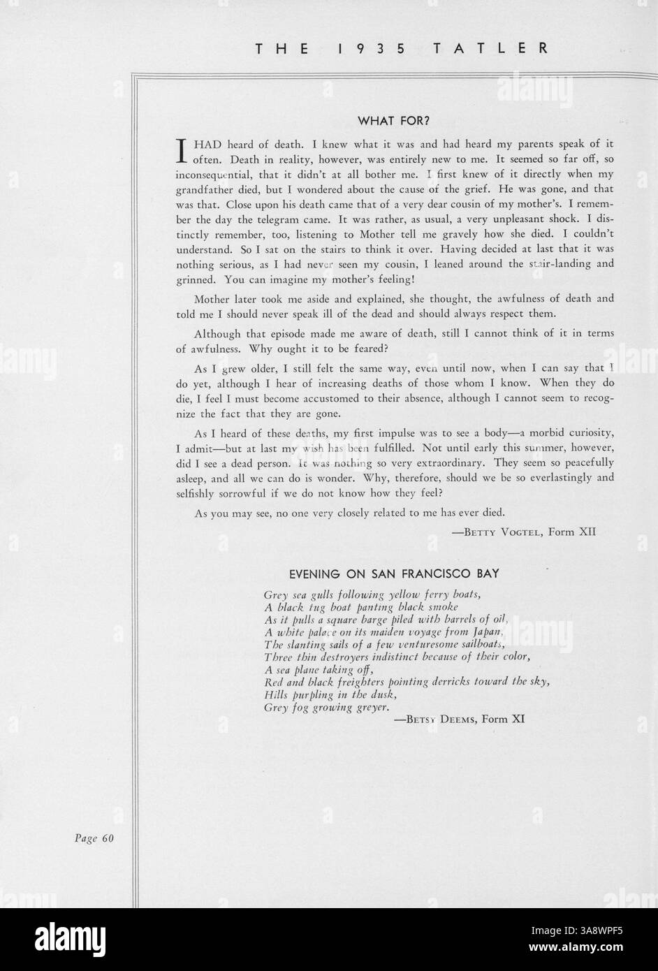 The 1935 'Tatler' yearbook from Northrop Collegiate provides a ...