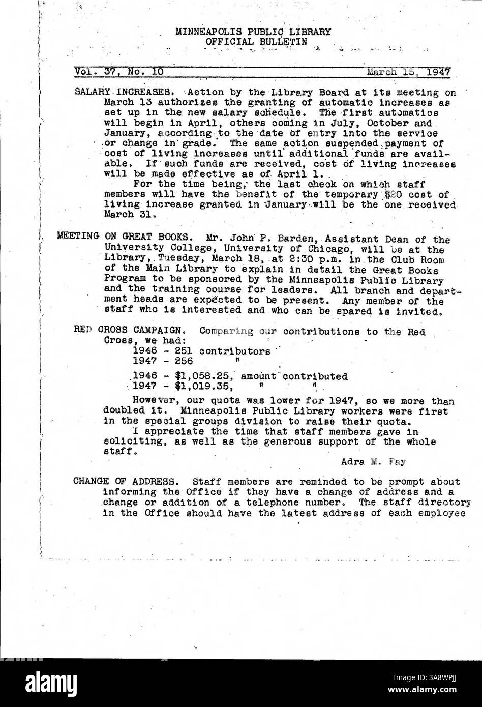 The 1947 Minneapolis Public Library Official Bulletin offers weekly ...