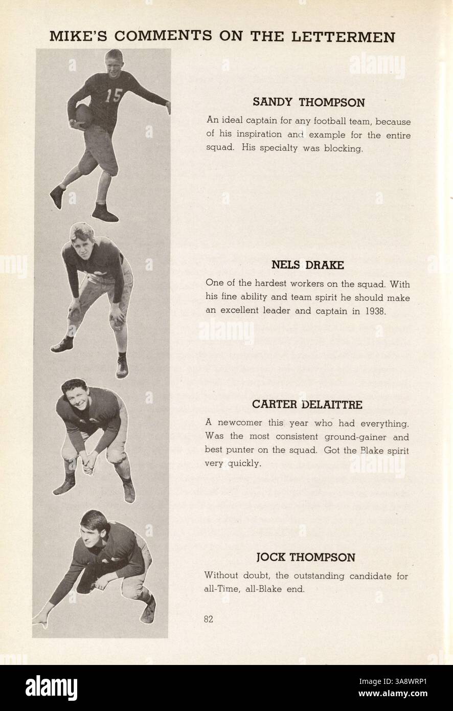 1938 blake yearbook documents the 1937 1938 school year hi-res stock ...