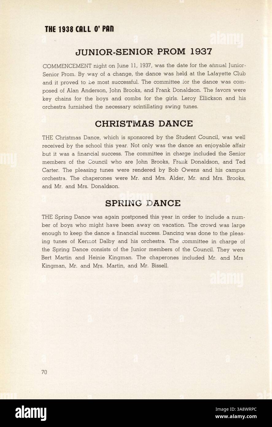 The 1938 edition of Blake School’s 'Call-O'-Pan' yearbook documents ...