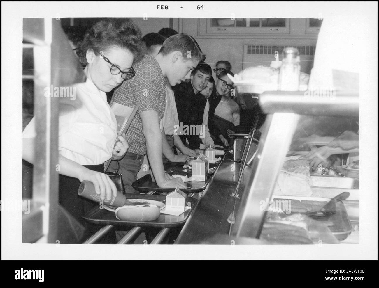 The school lunch program provided balanced meals, including milk and ...