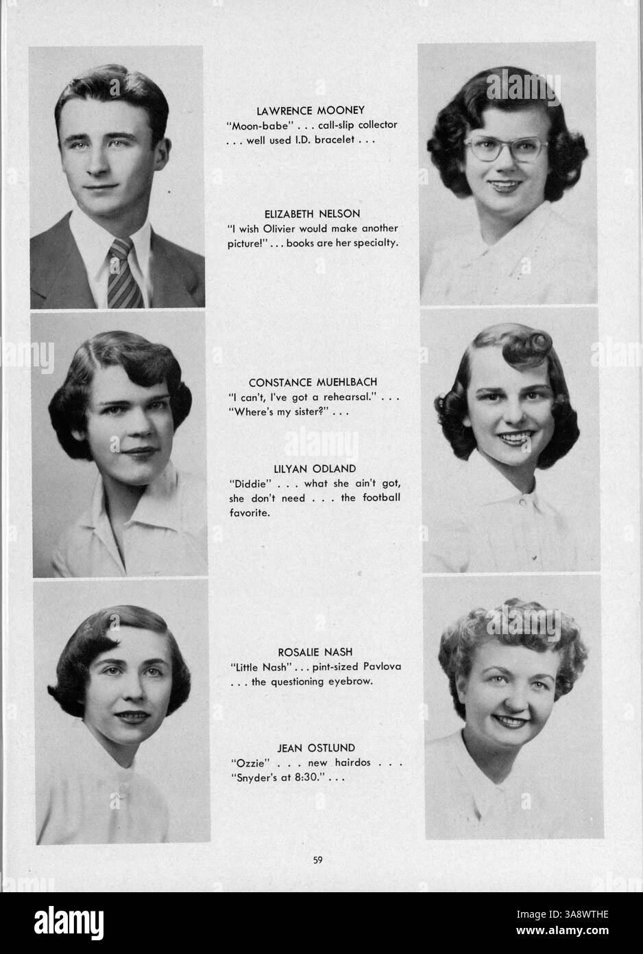 This 1951 university high yearbook hi-res stock photography and images ...