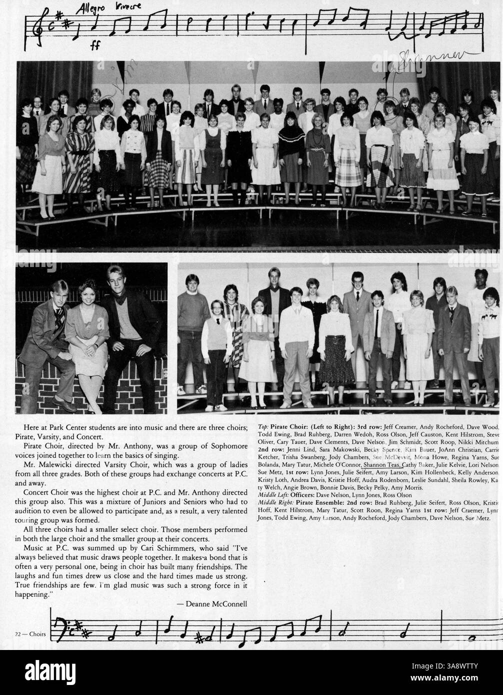 The 1985 yearbook from Park Center High School chronicles student ...