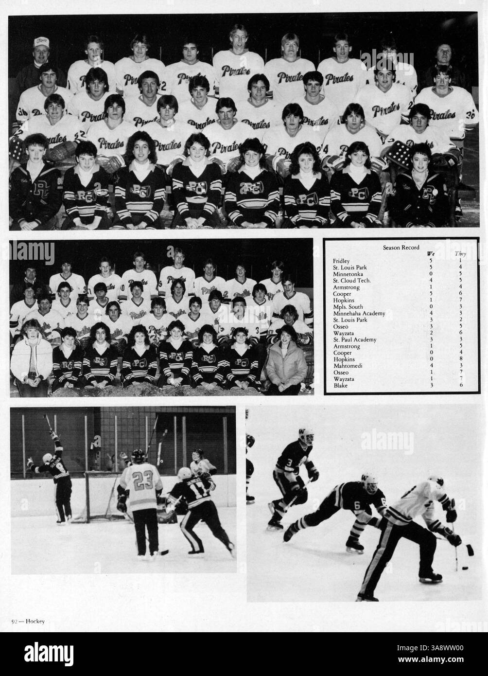 Notable school events from the 1984 1985 academic year hi-res stock ...