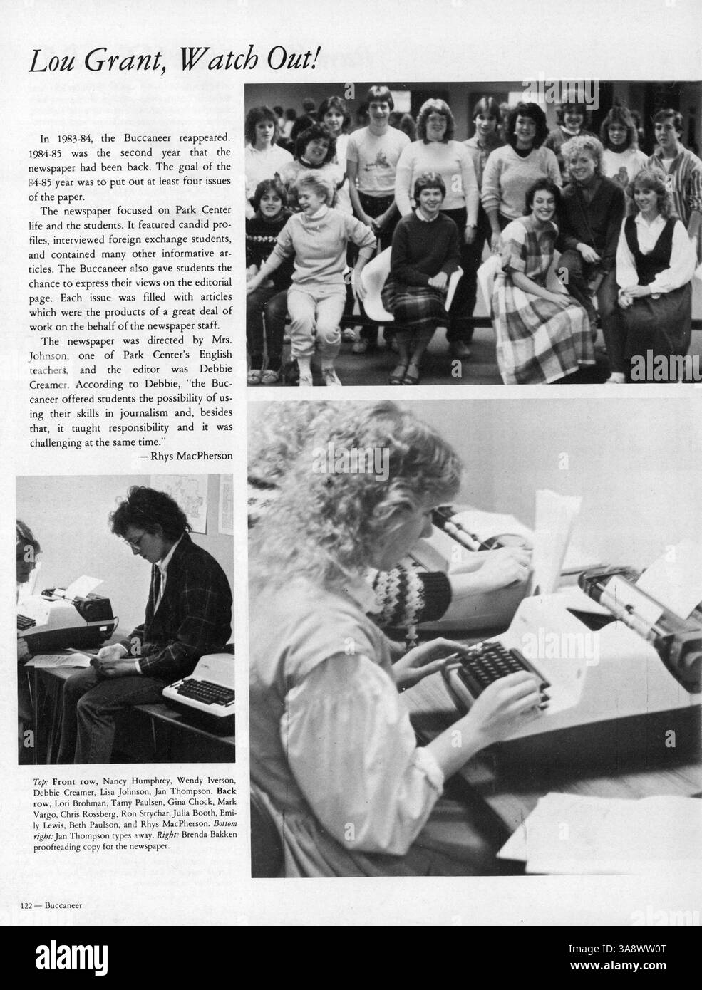 The 1985 Park Center High Yearbook captures the essence of the 1984 ...